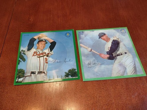 (2) 1964 Auravision Baseball Record Warren Spahn and Bob Alison | eBay