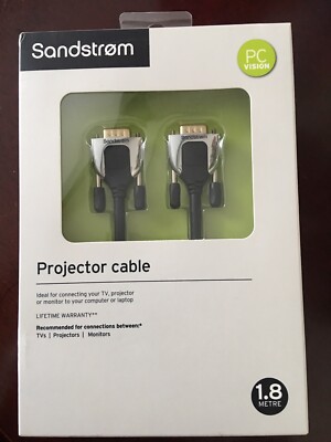 Sandstrom SVGA18M17 Premium SVGA Projector Cable 1.8m | eBay