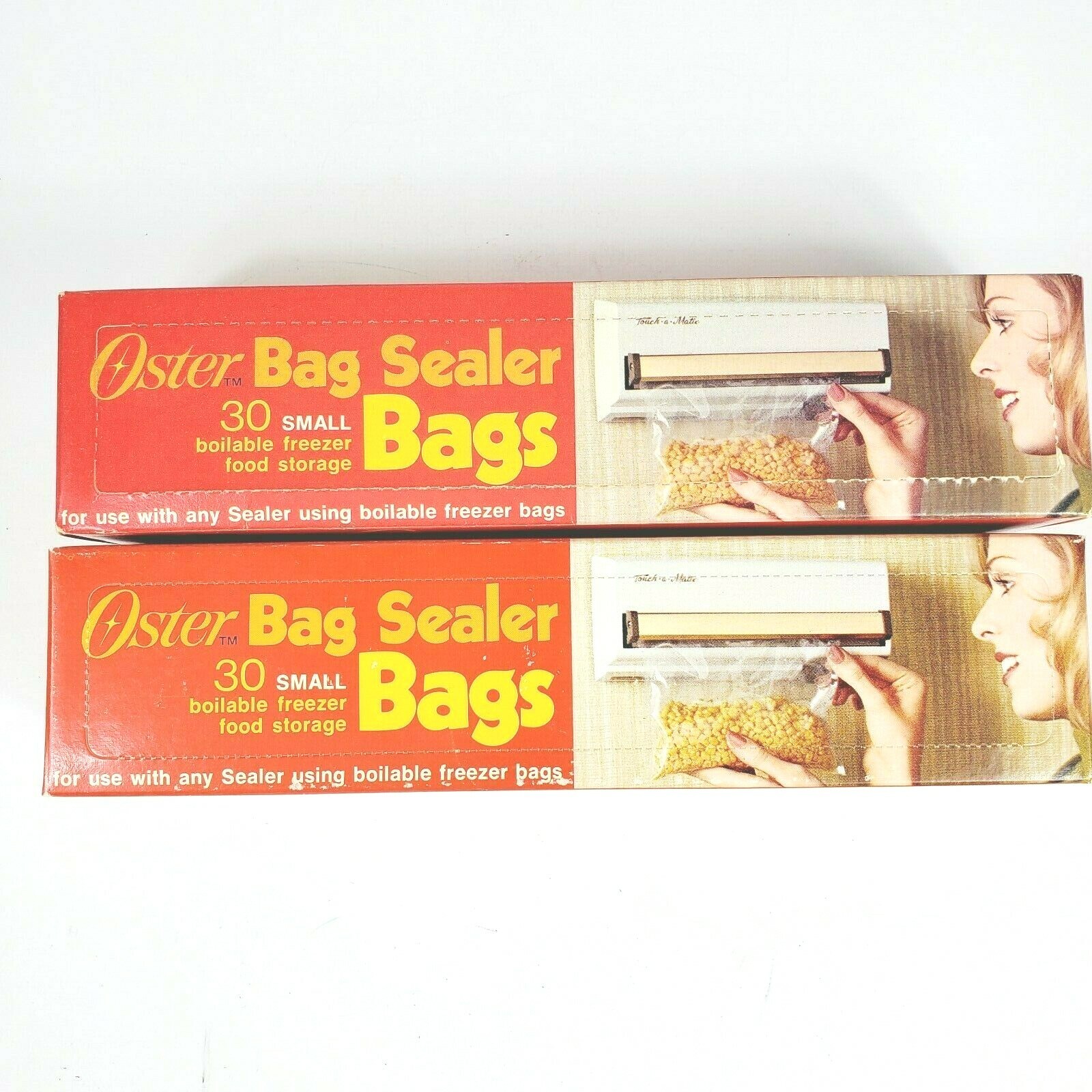 Vtg OSTER Bag Sealer Food Storage Boilable Bags Lot of 2 Small 1 Pint ...
