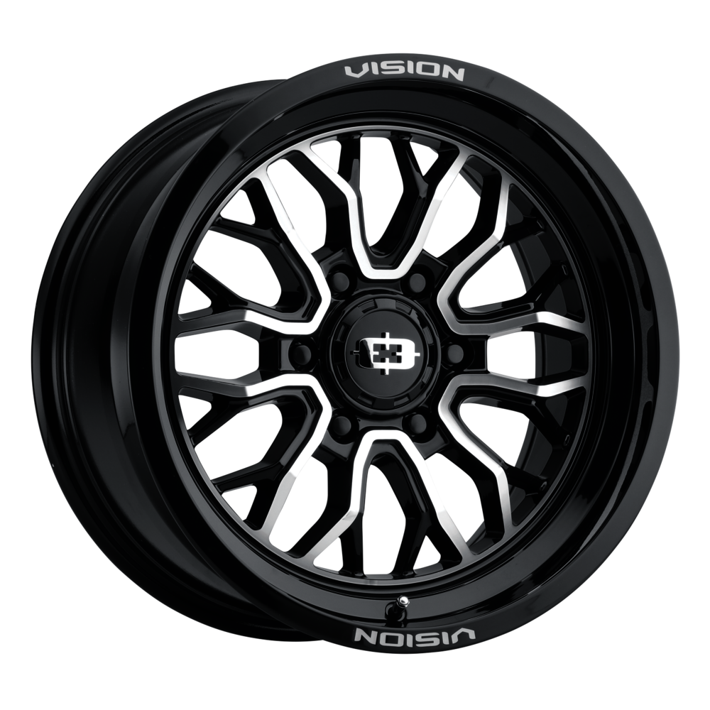 Set 4 22" Vision 402 Riot Gloss Black Machined Wheels 22x10 6x5.5 -19mm ...