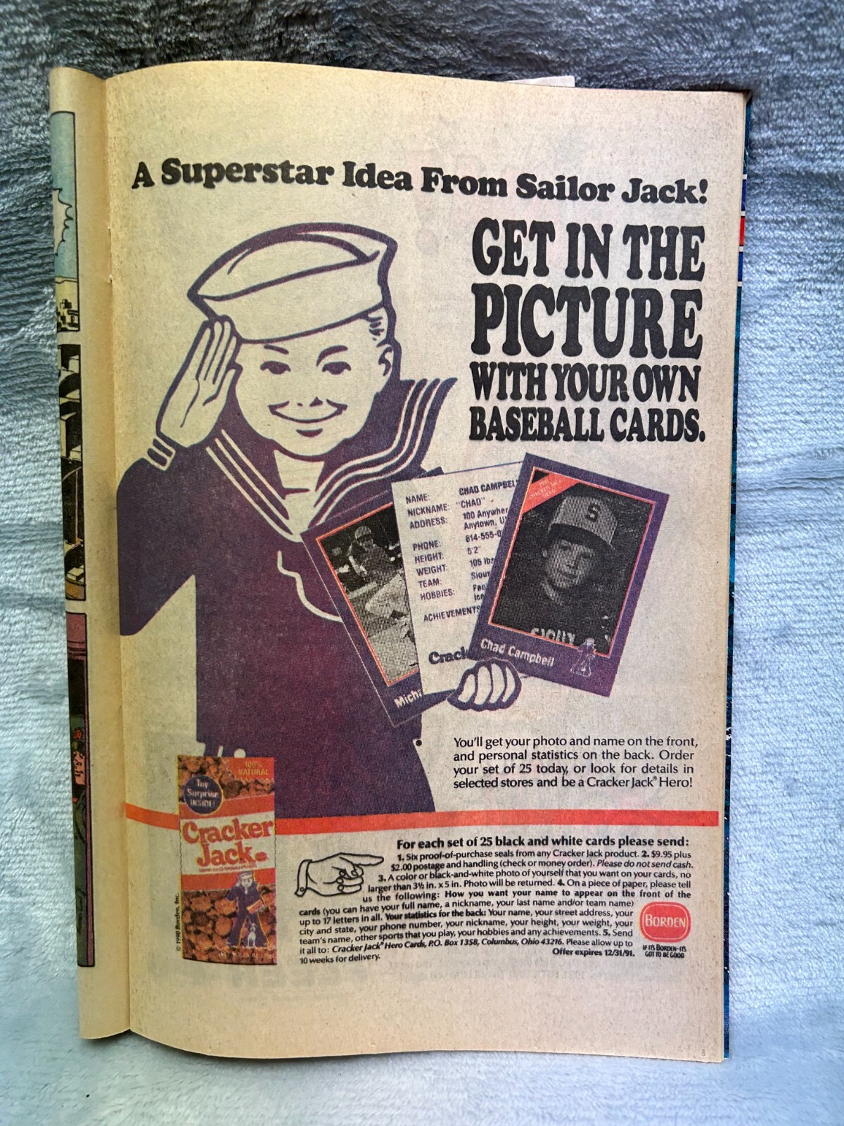 RARE Vintage Cracker Jack Baseball Card Promotional Print Ad | eBay