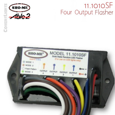 SHO-ME 11.1010SF LED FLASHER - 4 OUTPUT - 14 FLASH PATTERNS - MADE IN USA | eBay