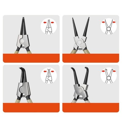Circlip Pliers Snap Ring Tool Spring Return Mechanism Ergonomic Non ...