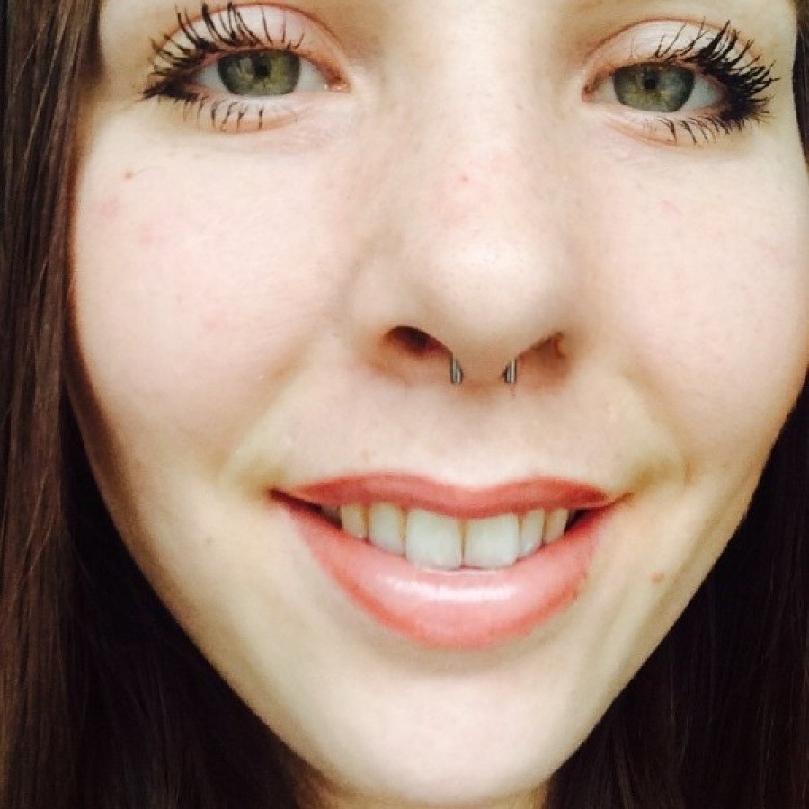 2PCS ALMOST INVISIBLE Clear & SMALLEST STEEL 14g SEPTUM Sterilized ...