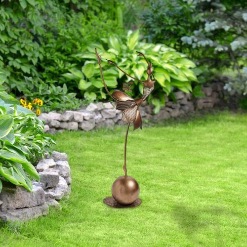 Can Stand Upright Dance Girl Ornaments Metal Garden Statues Outdoor ...