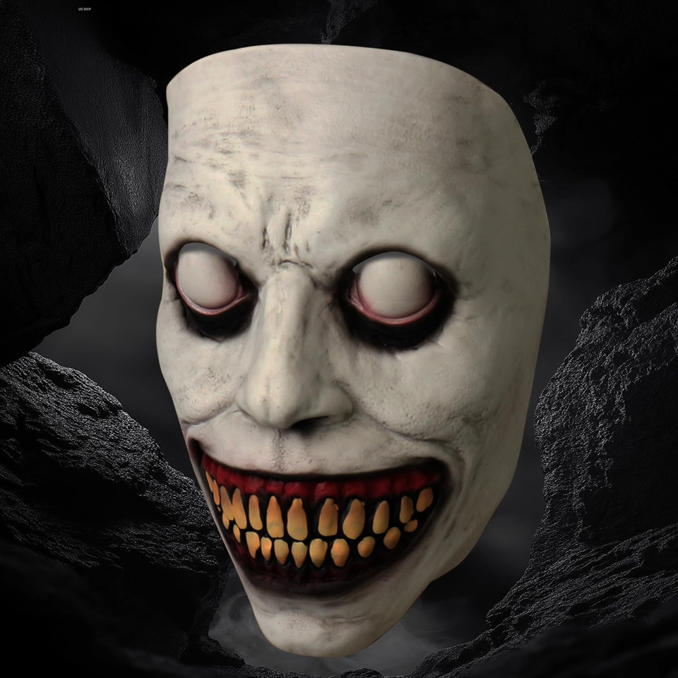 Scary Halloween Mask for Adults Men Women, Realistic Latex Creepy ...