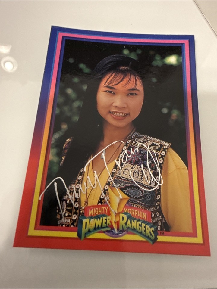 Power Rangers 94 MMPR Card Signed THUY TRANG Yellow AUTOGRAPH TRINI Y2K ...