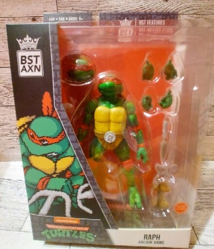 Teenage Mutant Ninja Turtles BST AXN Raphael Action Figure RAPH Arcade ...