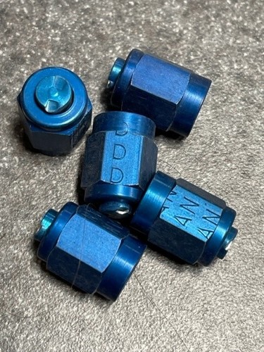AN929-3D Cap Assy, Pressure Seal Flared Tube Fitting Anodized Aluminum ...