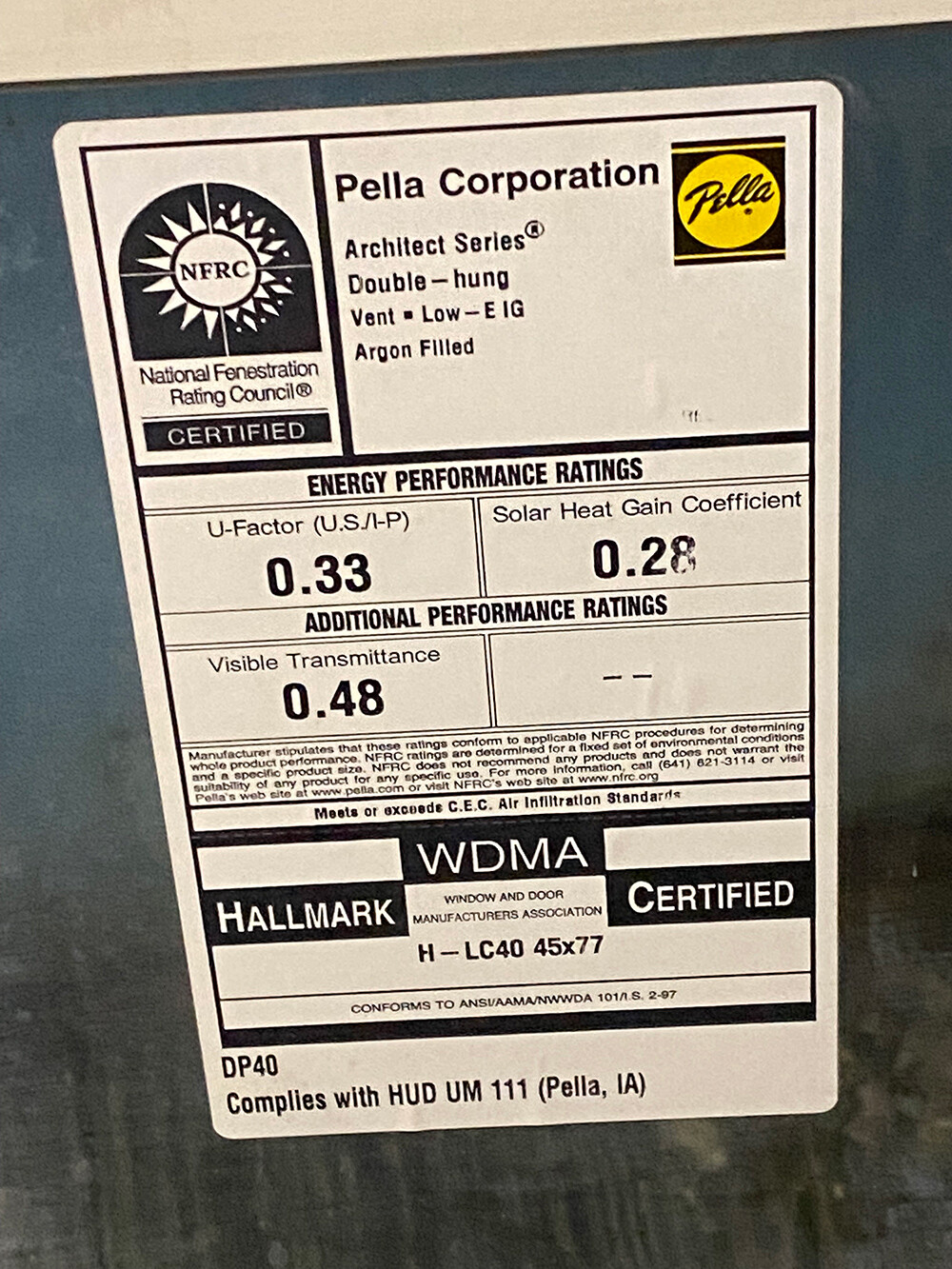 Pella 37 x 59 Double-Hung Architect Series, Windows Wood | eBay