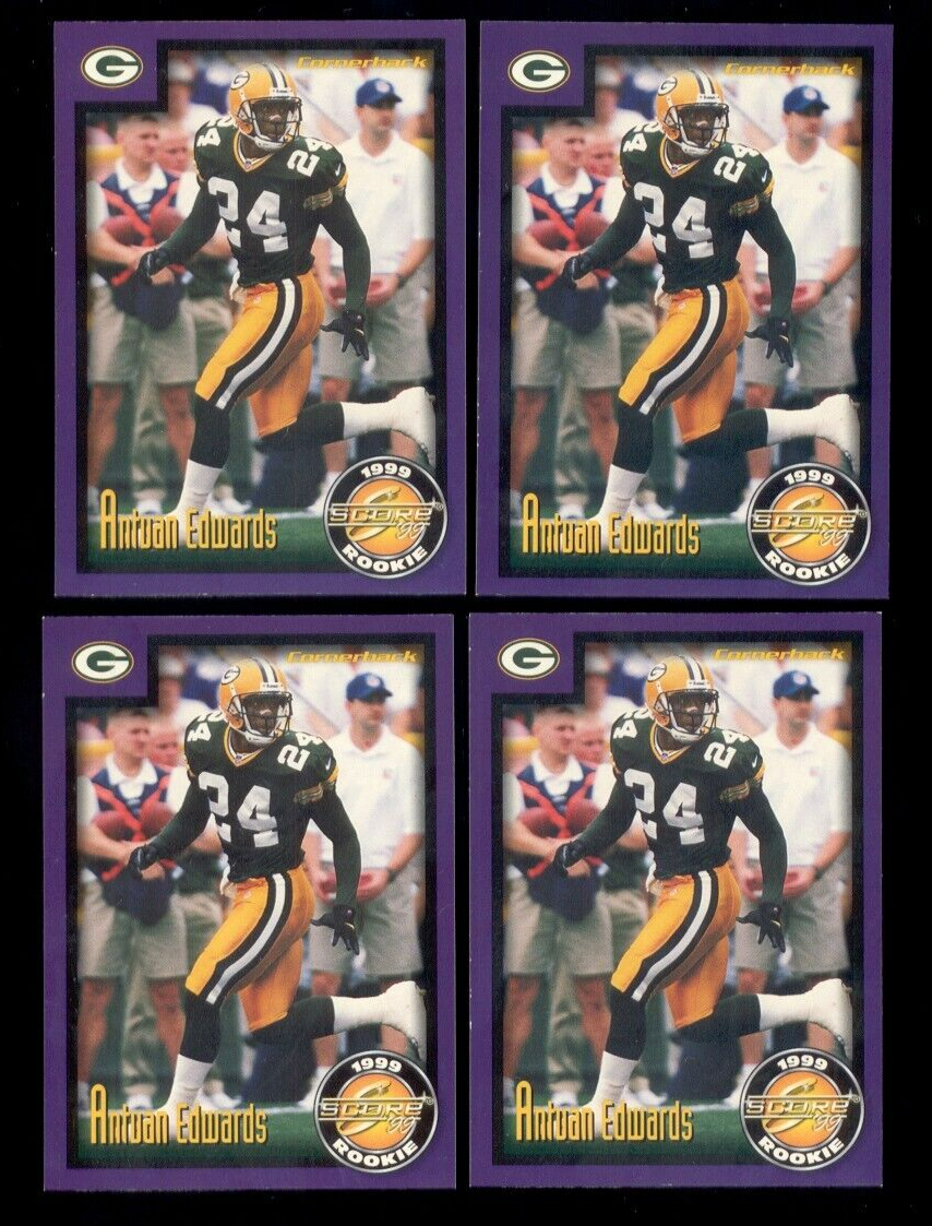 1999 Score ANTUAN EDWARDS Green Bay Packers Rookie Update 4-Card Lot | eBay