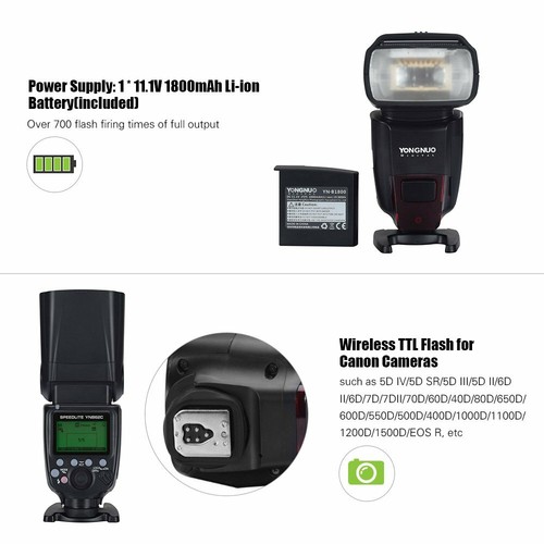 YongNuo YN862C Master Slave Mode TTL Flash Speedlite for Canon DSLR ...