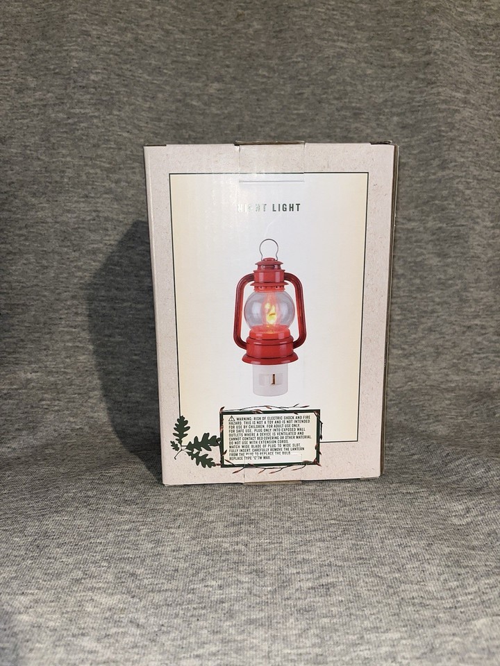 Cracker Barrell Red Camping Lantern Night Light Rare NIB | eBay