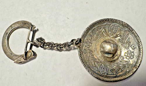 Vintage 925 Sterling Silver Mexico Sombrero Key Chain Ring - 10.58 ...