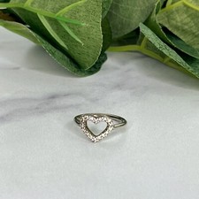 One Love Genuine PANDORA Silver Valentine's Heart Ring Sz 6 190896cz ...
