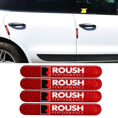 Brand New 4PCS ROUSH Real Carbon Fiber Red Car Trunk Side Fenders Door ...