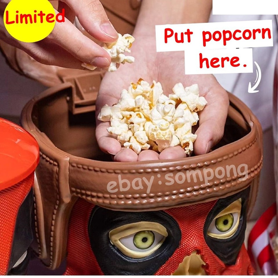 Deadpool Wolverine Marvel Bucket Popcorn Headpool Movie Cinema 2024 ...