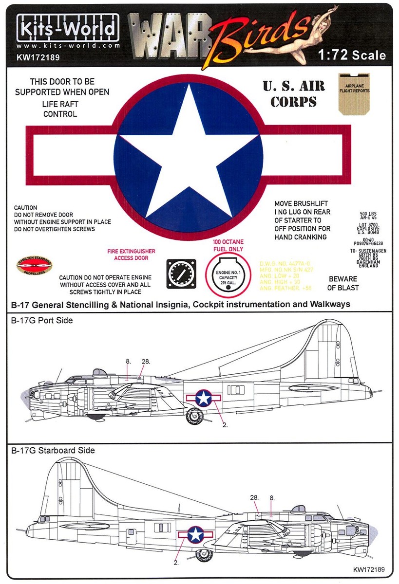 B 17 Bomber Decals