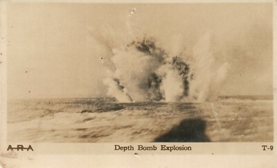 DEPTH BOMB EXPLOSION ANTIQUE MILITARY REAL PHOTO POSTCARD RPPC | eBay