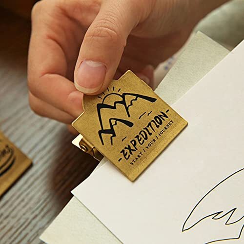 Reusable Brass Binder Clip Metal Paper Binder Clip Notebook Binder Clip ...