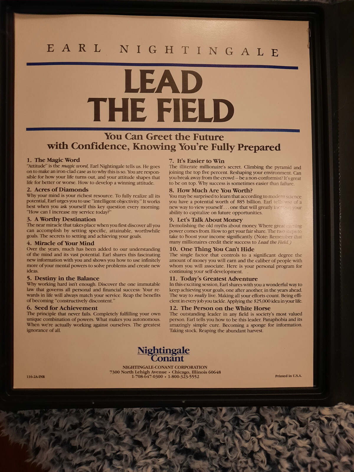 Earl Nightingale: Lead The Field. 6 Cassette Tape Audiobook Course. | eBay