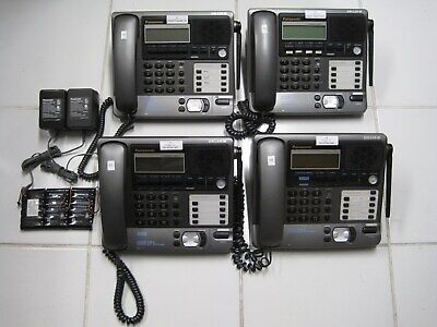 Lot of 4 Panasonic Corded Phone (3) KX-TG4000B 4 Line (1) KX-TG2000B 2 ...