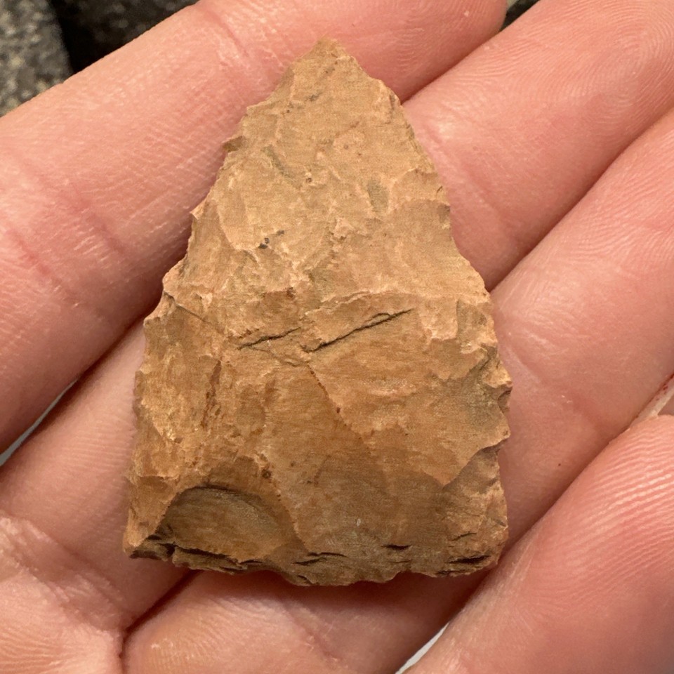 MLC 305 Red Triangle Arrowhead X Morris Coll Ohio Artifact | eBay