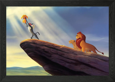 The Lion King Iconic Scene Framed Wall Art Poster Canvas Print Picture ...