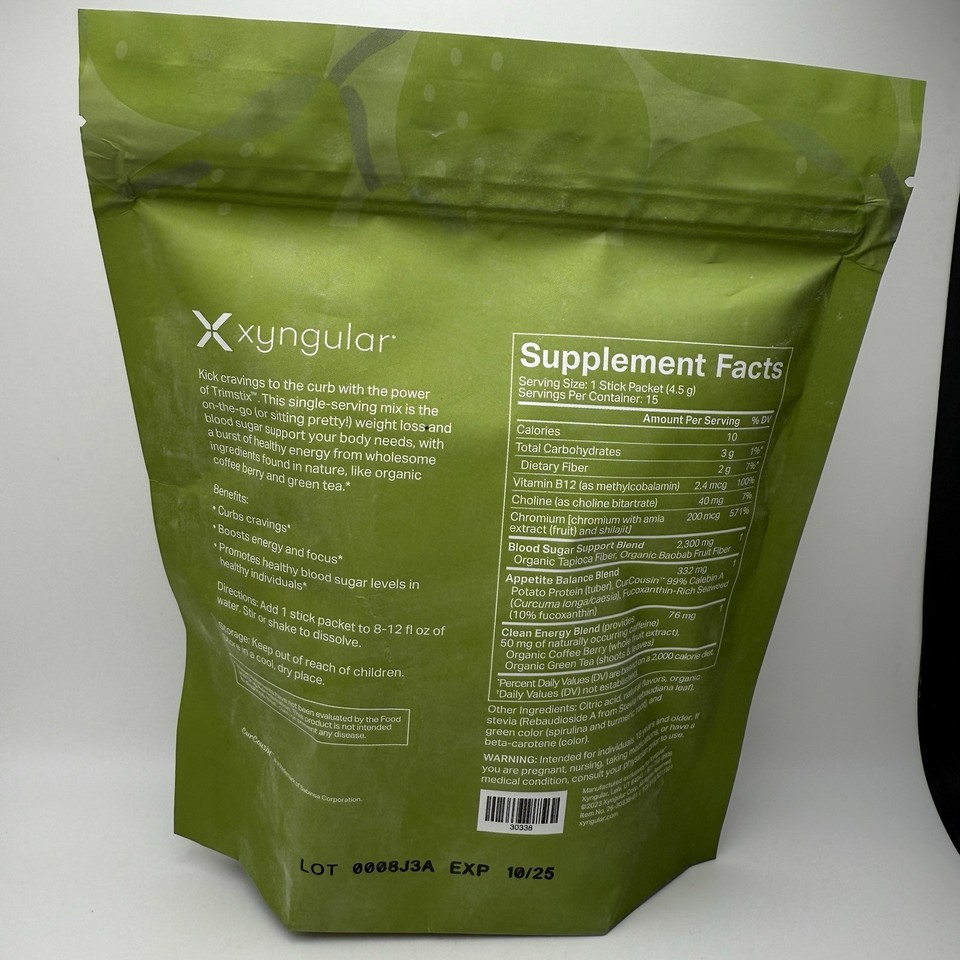 Xyngular Trimstix Energy Supplement Juicy Pear - 15 Sticks EXP 10/25 | eBay