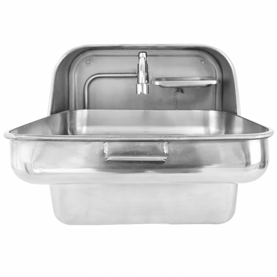 RV Camper Caravan Folding Sink Stainless Steel Trailer Hand Wash Basin+ ...