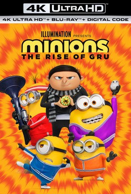 MINIONS-THE RISE OF GRU (4K-UHD/BLU-RAY/DIGITAL/2022/2 DISC) NEW DVD ...