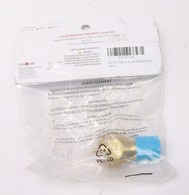 GasOne Refill Adapter POL Type for Steel Propane Cylinder Gold Fits 16. ...