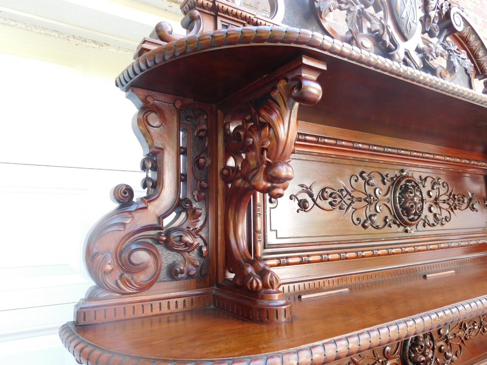 HIGHLY DOCUMENTED VICTORIAN DANIEL PABST McKean BLACK WALNUT SIDEBOARD ...