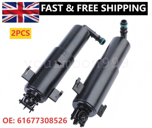 2X LEFT RIGHT HEADLIGHT HEADLAMP WASHER NOZZLE JET SPRAYER For BMW E90 ...