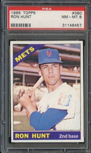 1966 TOPPS #360 RON HUNT PSA 8 METS *B66316 | eBay