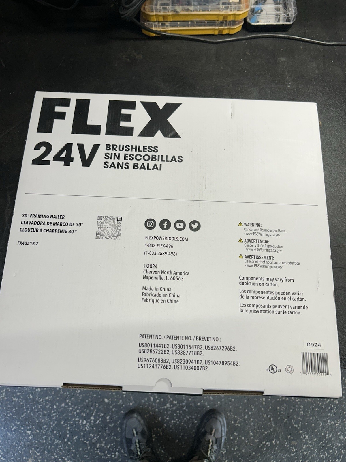 FLEX 24V 30° Framing Nailer FX4351B-2 Brushless Cordless Tool Only New ...