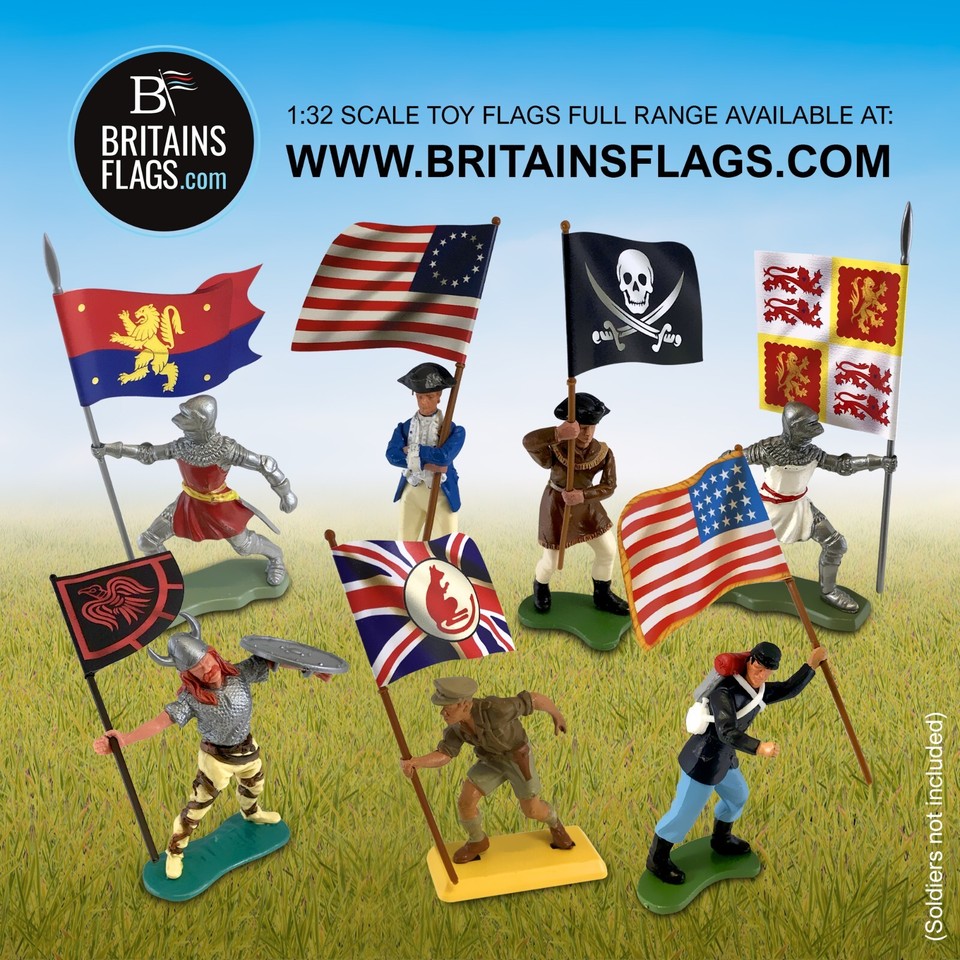 British Naval Flag (Vinyl) 1:32 Scale Flag 30mm(w) / Pole 35mm(h) for ...