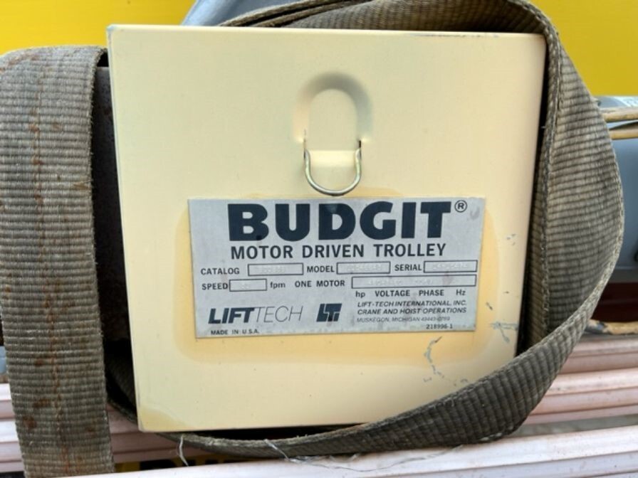 Lift-Tech 3 Ton Overhead Crane Outside Rails 24' Span Rail 23'8" Budgit ...