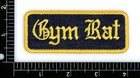 Gym Rat Embroidered Patch Black/Yellow Iron-On Sew-On Shirt Backpack ...