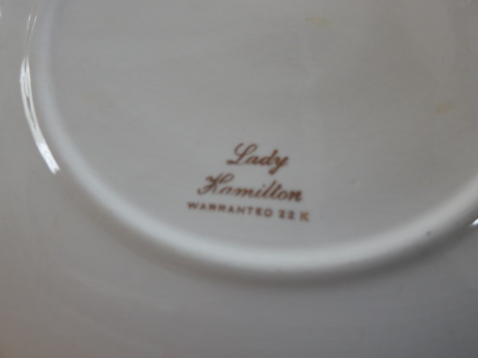 Vintage Golden Age Lady Hamilton 10" Plate 22K Warranted | eBay