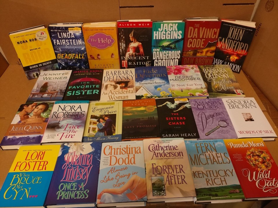 Lot of 10 LBS Hardcover FICTION Literature Thriller Romance MIX GENRE ...