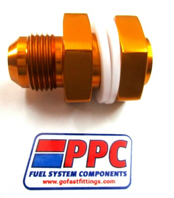 12 AN BOLT IN FUEL CELL BUNG TURBO RETURN LINE Show Polished Gold ...