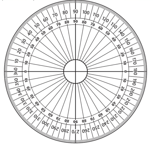 Plastic 360 Degrees Protractor Student Tool Measuring Angles Resource ...