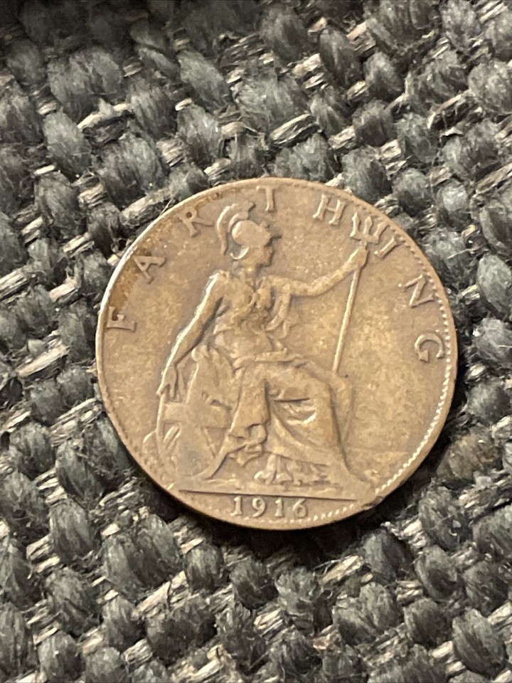 1916 Great Britain 1 Farthing Coin | eBay