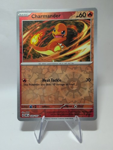 Charmander 026/197 Pokemon Obsidian Flames SV03 Reverse Holo Common ...