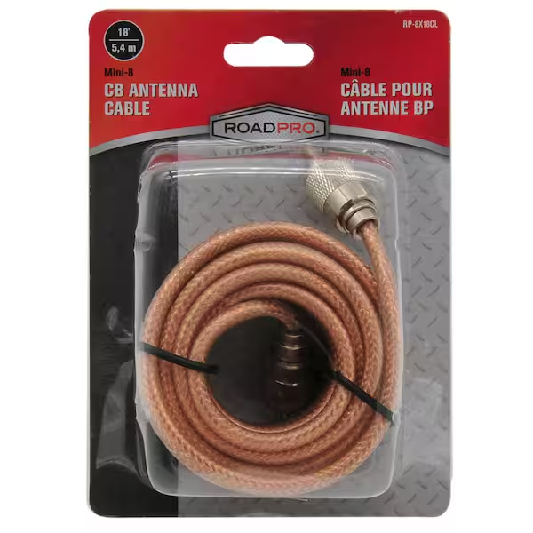 CB Antenna Mini-8 Coax Cable with PL-259 Connectors in Clear, 18 ft. | eBay