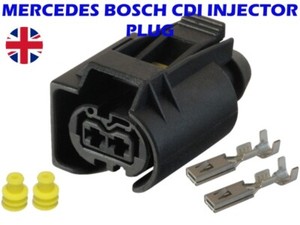 1 X MERCEDES CDI Diesel BOSCH Fuel Injector electrical wiring connector ...