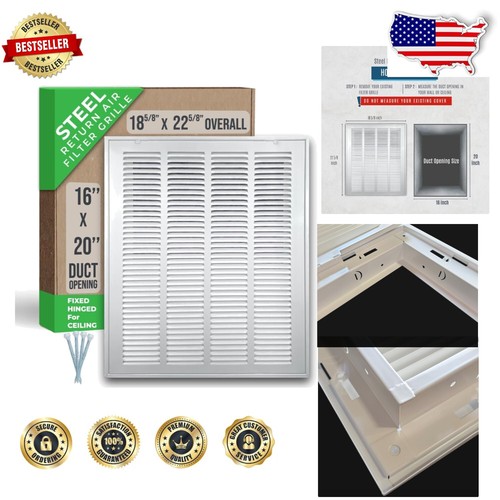 Efficient Airflow with 16x20 Steel Return Filter Grille - Durable ...