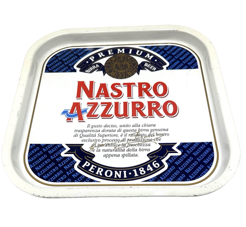 Nastro Azzurro Peroni Beer 1980's Advertising Tray Tin 35x35 | eBay
