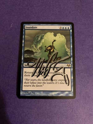 MTG Magic Inundate Signed Artist Proof X1 Eventide Mark Zug | eBay